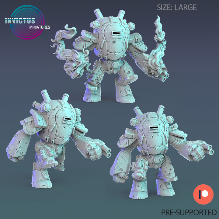 3D Printable Plague Annihilator Mech Set / Skeleton Soldier / Exoskelet ...