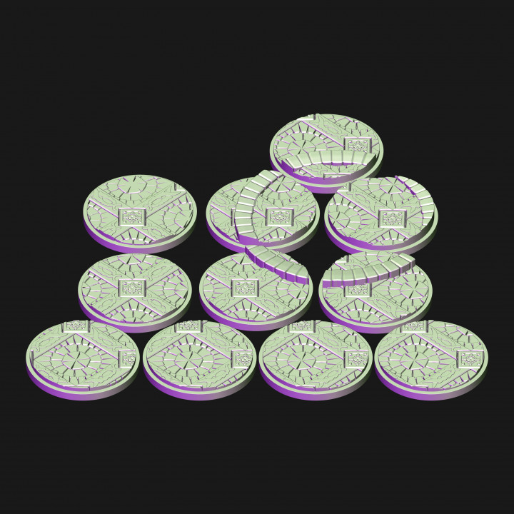 3D Printable Dark elves bases (elf) by HoloMiniatures