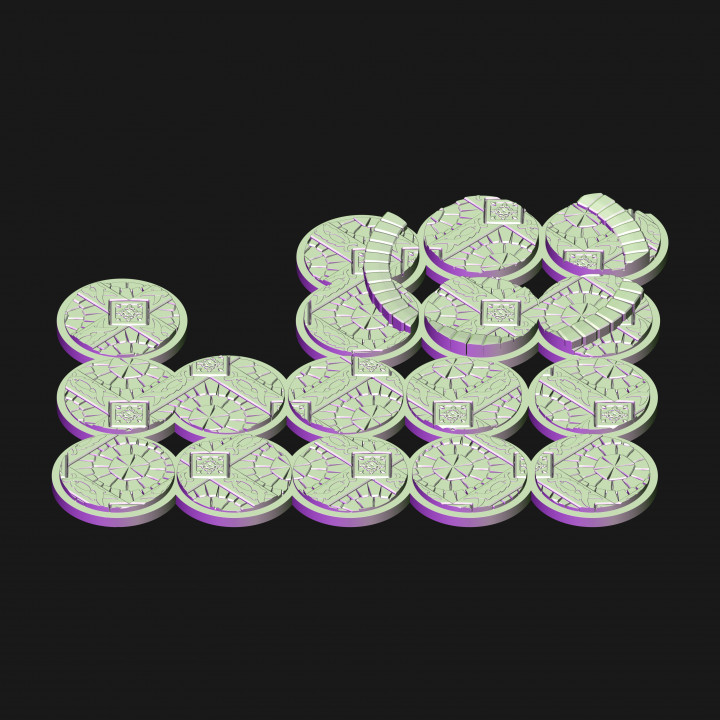 3D Printable Dark elves bases (elf) by HoloMiniatures