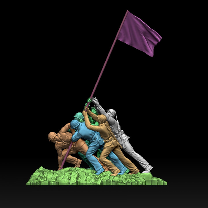 3D Printable Marine Corps War Memorial by Dmitry Tishchenkov