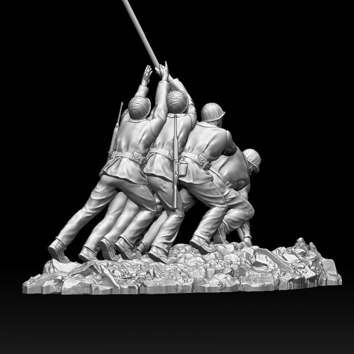 3D Printable Marine Corps War Memorial by Dmitry Tishchenkov