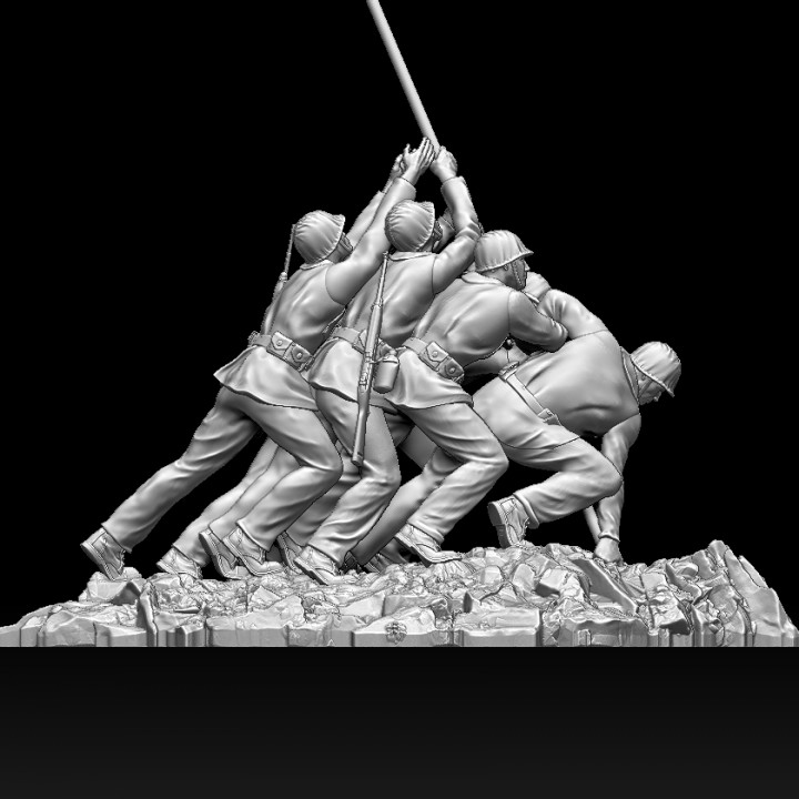 3D Printable Marine Corps War Memorial by Dmitry Tishchenkov