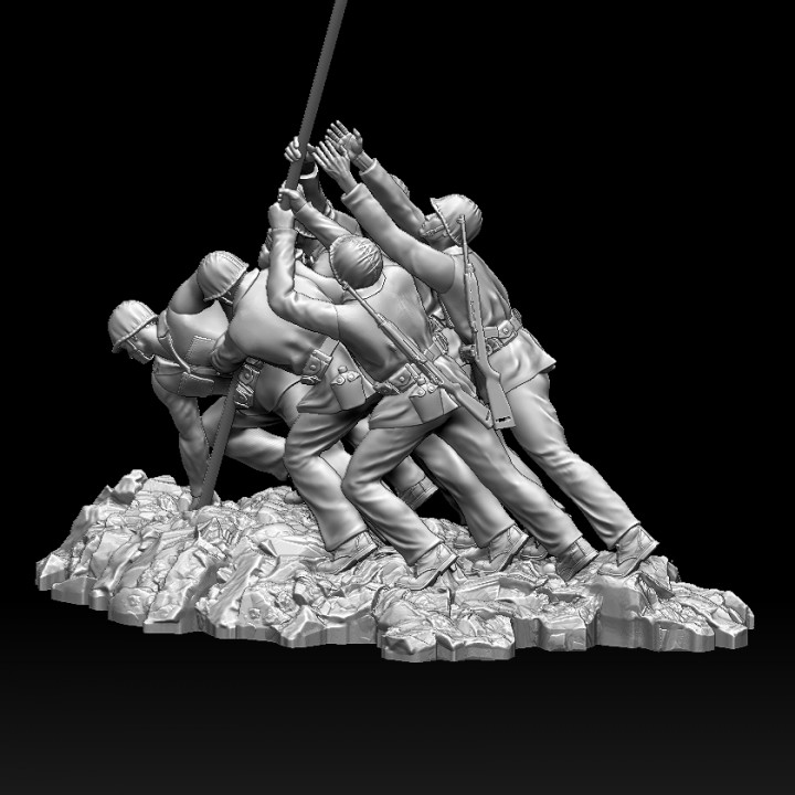 3D Printable Marine Corps War Memorial by Dmitry Tishchenkov