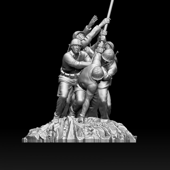 3D Printable Marine Corps War Memorial by Dmitry Tishchenkov