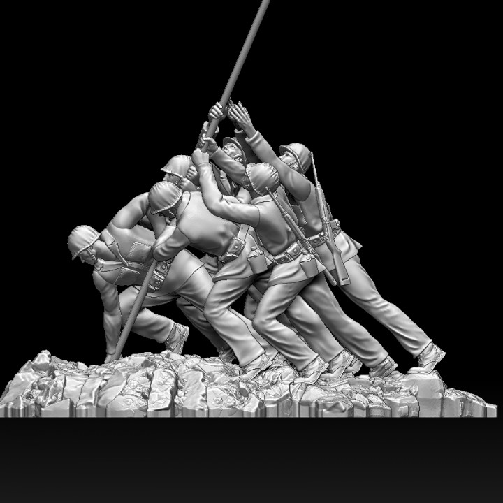 3D Printable Marine Corps War Memorial by Dmitry Tishchenkov