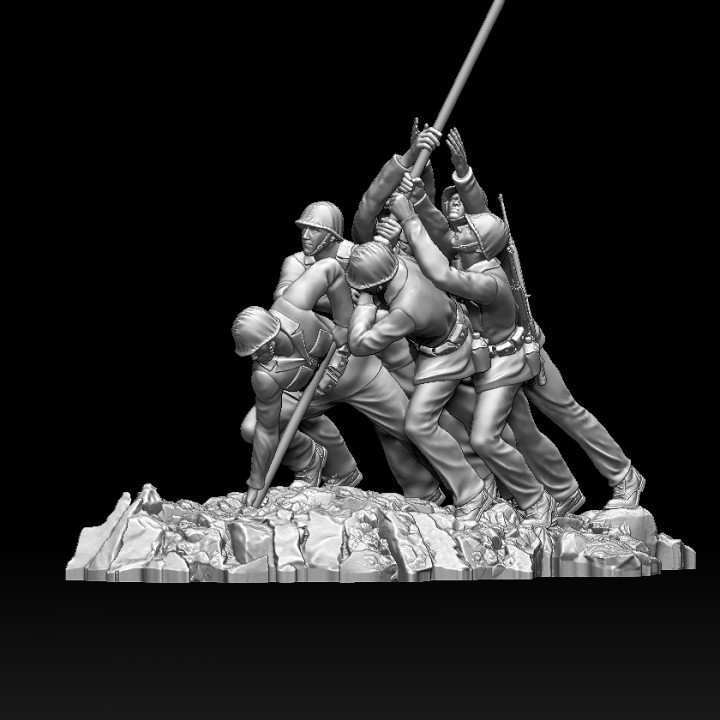 3D Printable Marine Corps War Memorial by Dmitry Tishchenkov