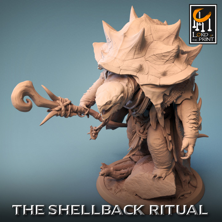 3D Printable ShellBack ShellSpike Turtle by Rescale Miniatures