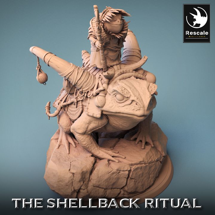 3D Printable ShellBack Mount Master by Rescale Miniatures