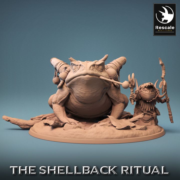 3D Printable ShellBack Mount Walk by Rescale Miniatures