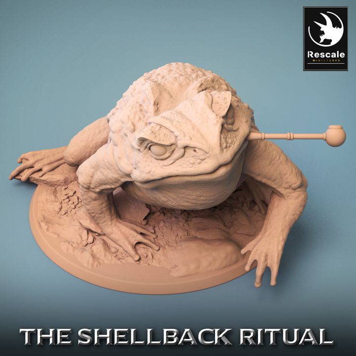 3D Printable ShellBack Mount Trumpet by Rescale Miniatures