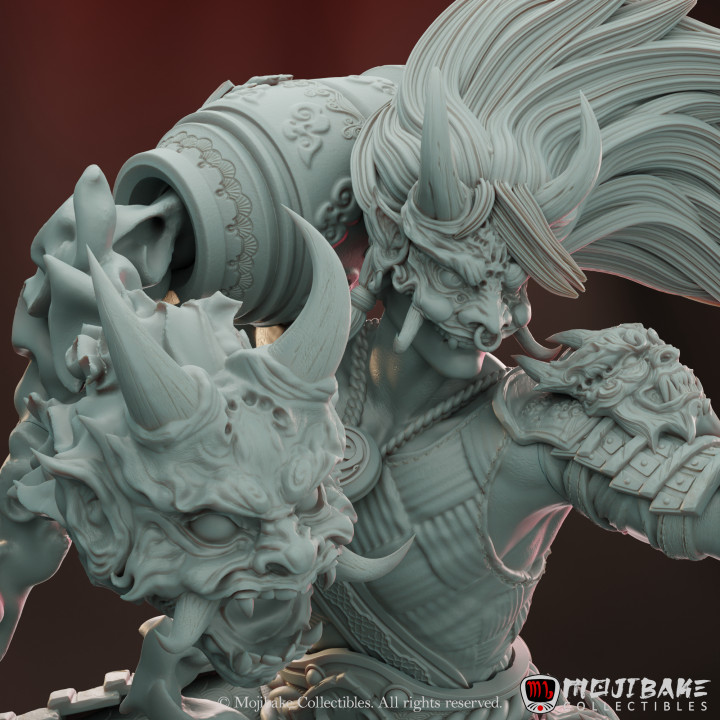 3D Printable Blades of Harmony: The Oni Demon hunter diorama ...