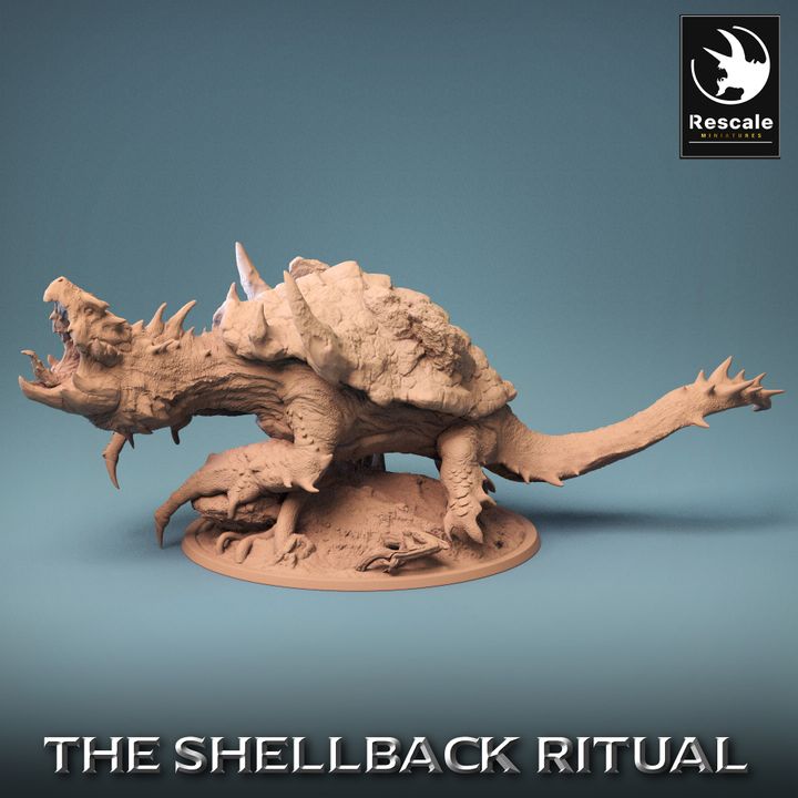 3D Printable ShellBack Dragon Turtle Roar by Rescale Miniatures