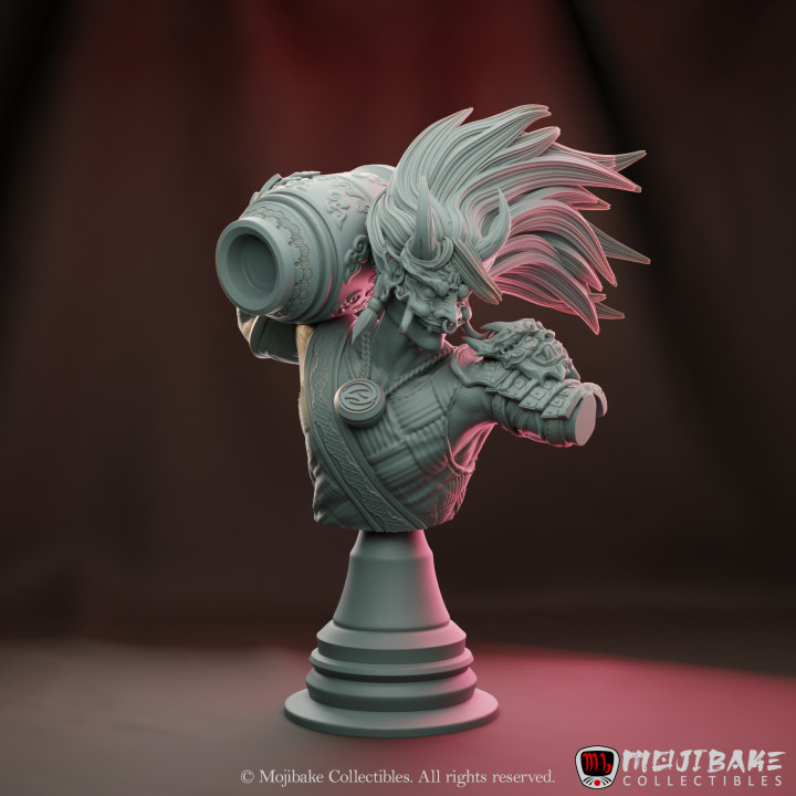 3D Printable Blades of Harmony: The Oni Demon hunter Bust (Presupported ...