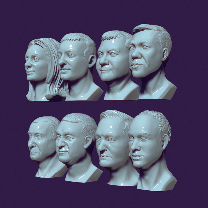 3D Printable RANDOM FACES by Viktoriya Kabanova