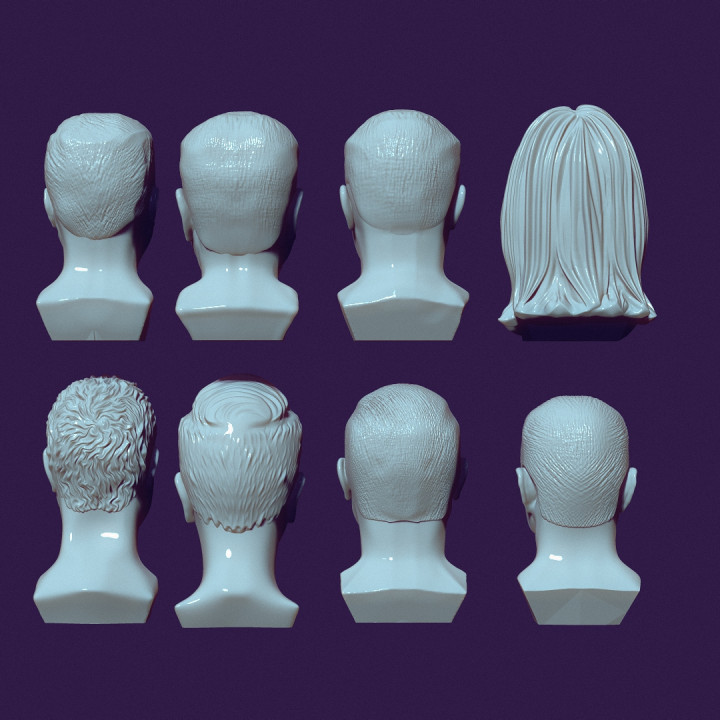 3D Printable RANDOM FACES by Viktoriya Kabanova