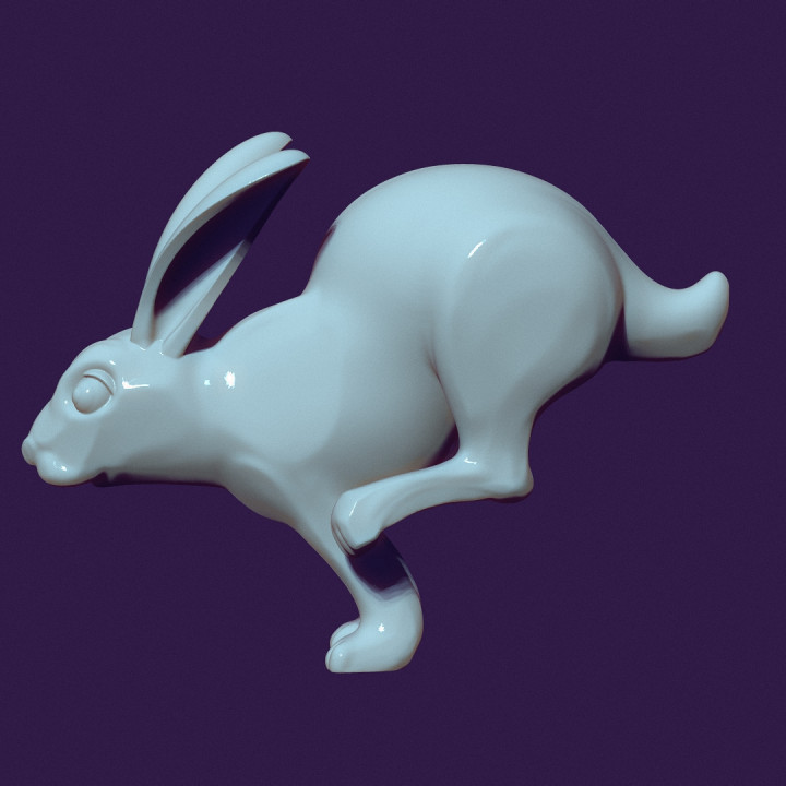 3D Printable running rabbit by Viktoriya Kabanova