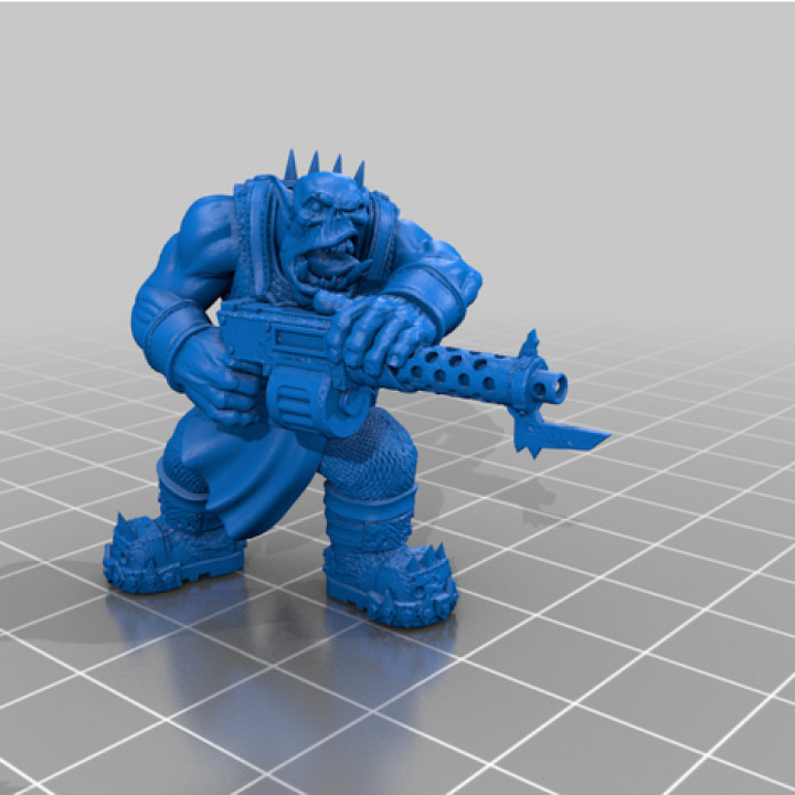 3D Printable Quality check Orc Ravager free STL by 55mm