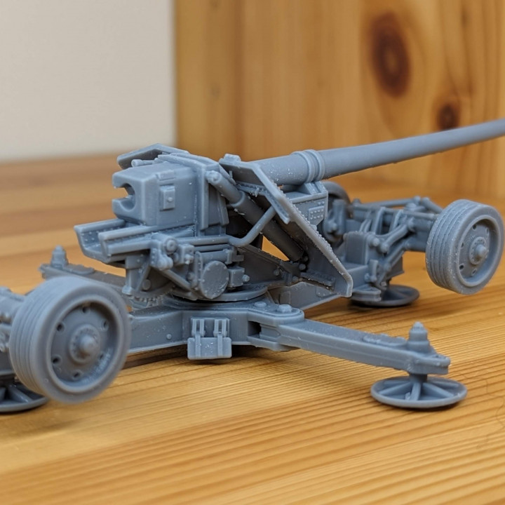 3D Printable 128mm anti-tank gun - Pak 44 (Germany, WW2) by Wargame3d
