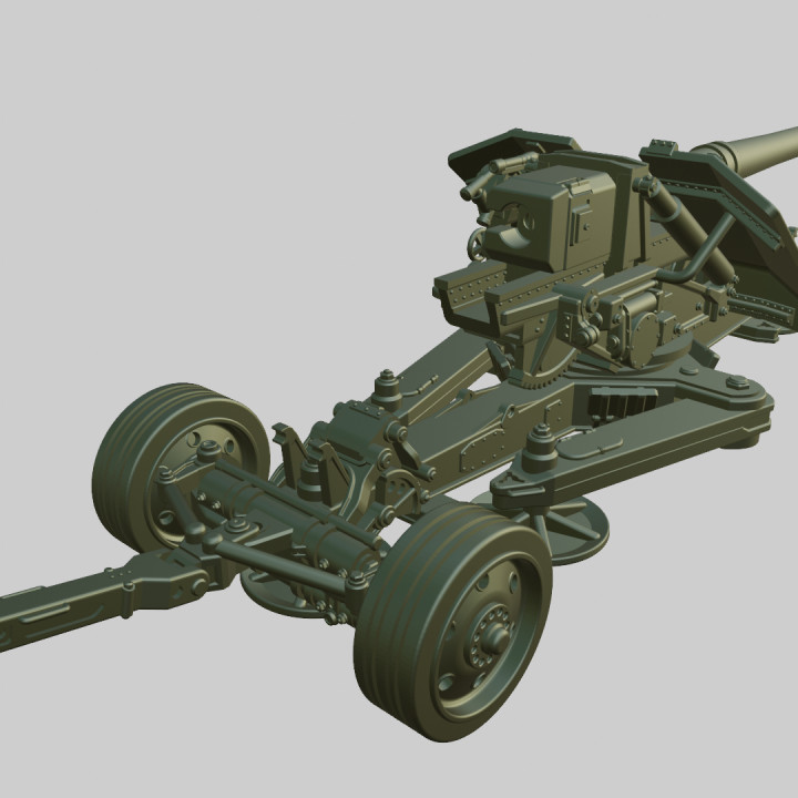 3D Printable 128mm anti-tank gun - Pak 44 (Germany, WW2) by Wargame3d