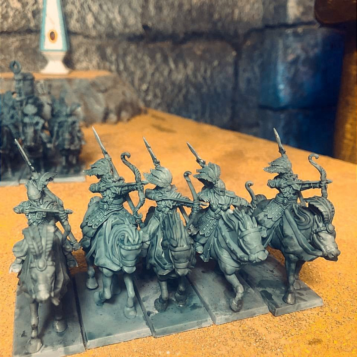 3D Printable Elven Light Cavalry by Landor Miniatures