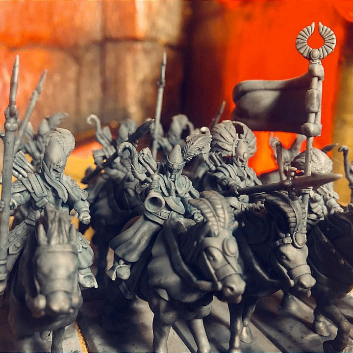 3D Printable Elven Light Cavalry by Landor Miniatures