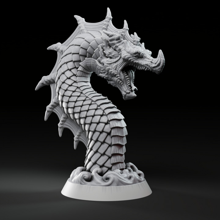 3D Printable Sea Dragon 32 mm Model (pre-supported) by Safehold