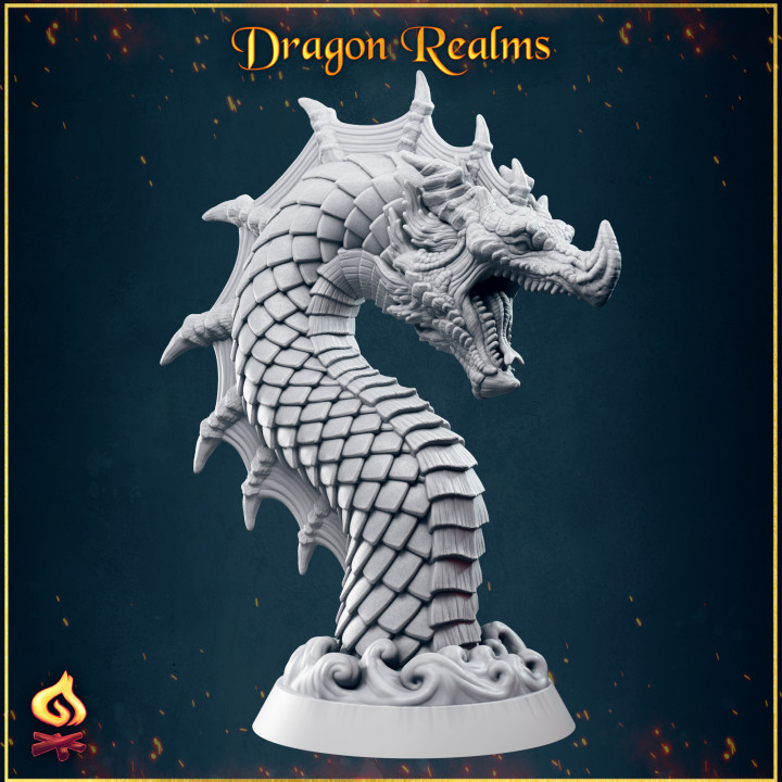 3D Printable Sea Dragon 32 mm Model (pre-supported) by Safehold