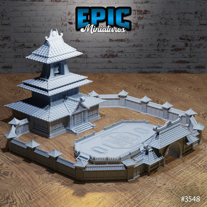 3D Printable Iron Fist Arena / Monk Building / Kung Fu Master House ...