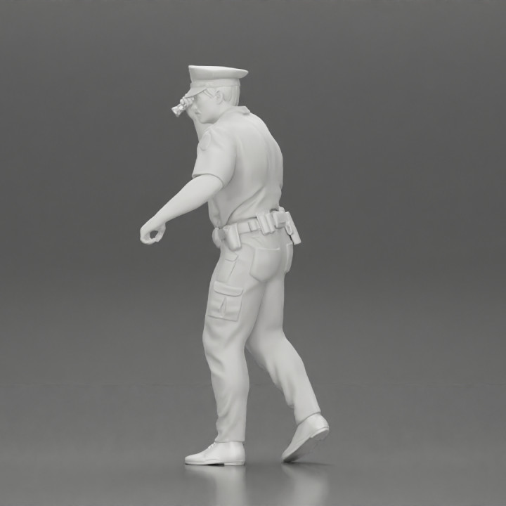 3D Printable Police man walking Searching With Flash Light by ...