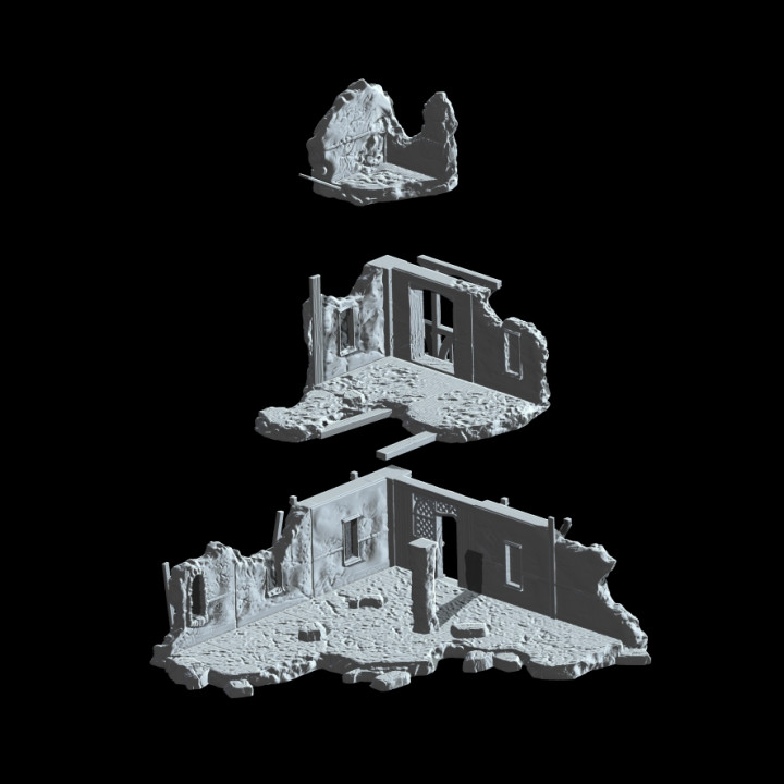 3D Printable Scatter Ruins 2 by Sin's Miniatures