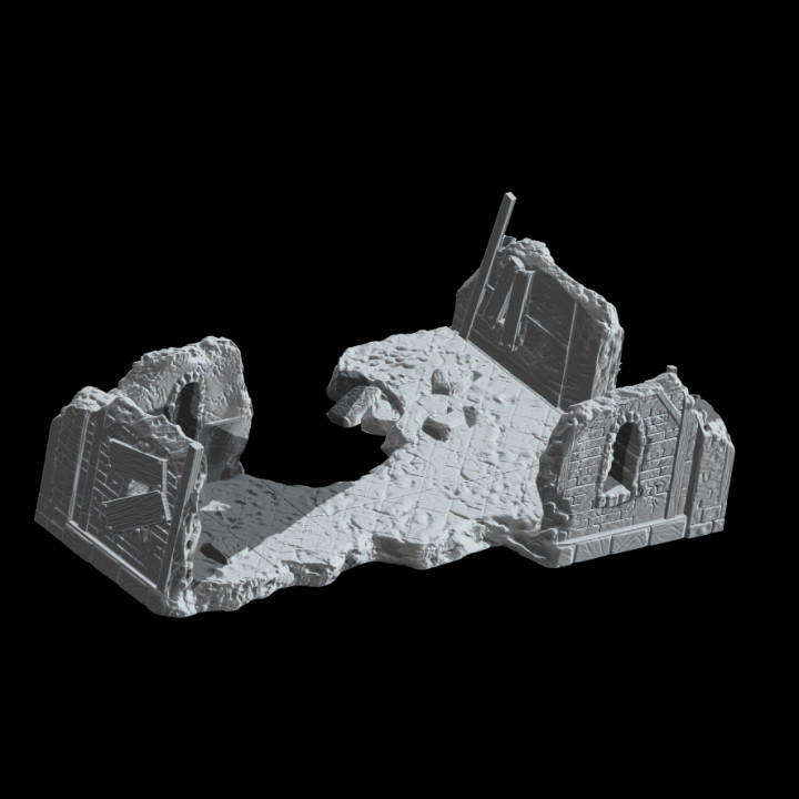 3D Printable Scatter Ruins 2 by Sin's Miniatures