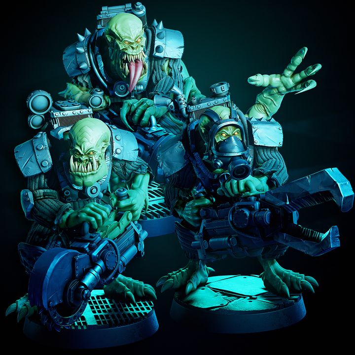 3D Printable MrModulork's Mutant Hybrid Orcs - Breachaz by MrModulork