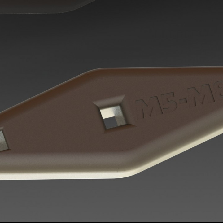3D Printable TAP WRENCH M5 M6 M8 V2 by NerdCorner