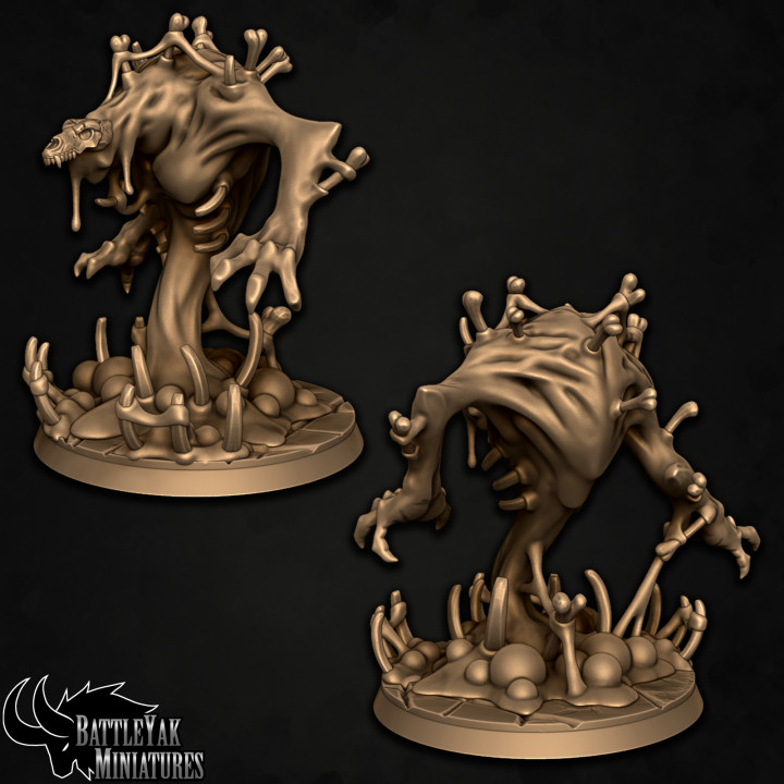 3D Printable Tar Pit Elemental D by Battle Yak Miniatures
