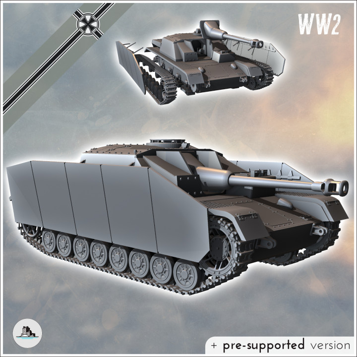 3D Printable Sturmgeschütz StuG IV - Germany Eastern Western Front ...