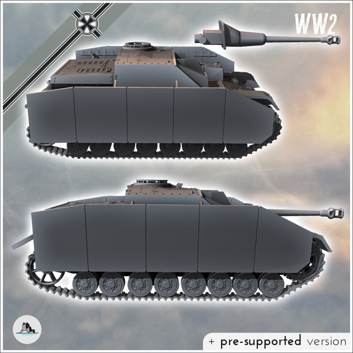 3D Printable Sturmgeschütz StuG IV - Germany Eastern Western Front ...