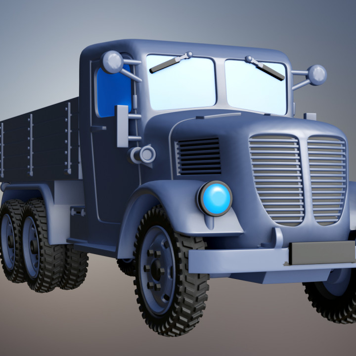 3D Printable Tatra 92 off-road truck (Czech, WW2) by Wargame3d
