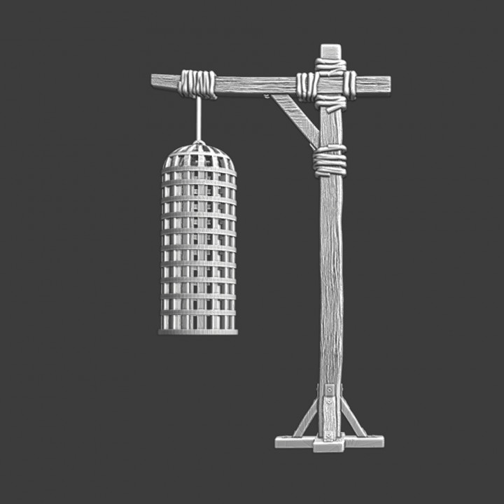 3D Printable Medieval hanging cage- prison model by Northern Crusades ...