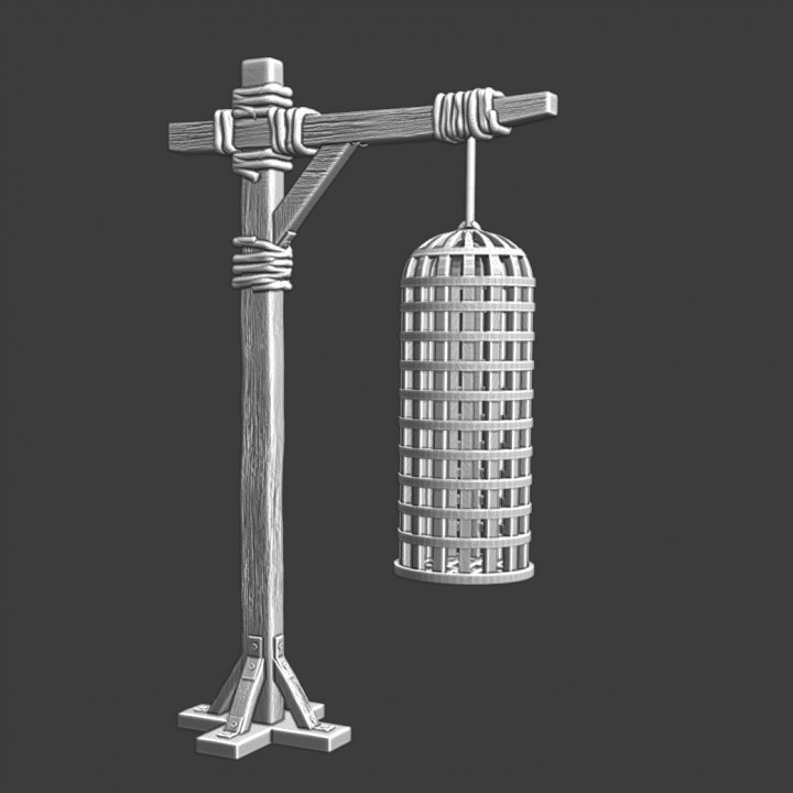 3D Printable Medieval hanging cage- prison model by Northern Crusades ...