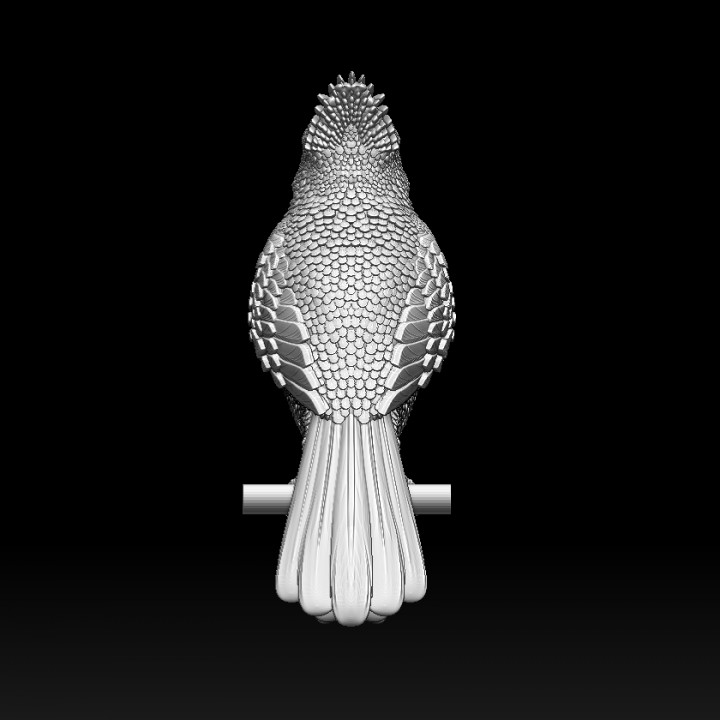 3D Printable bird red cardinal by Dmitry Tishchenkov