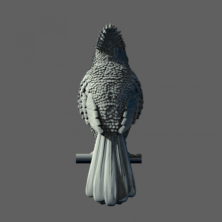 3D Printable bird red cardinal by Dmitry Tishchenkov