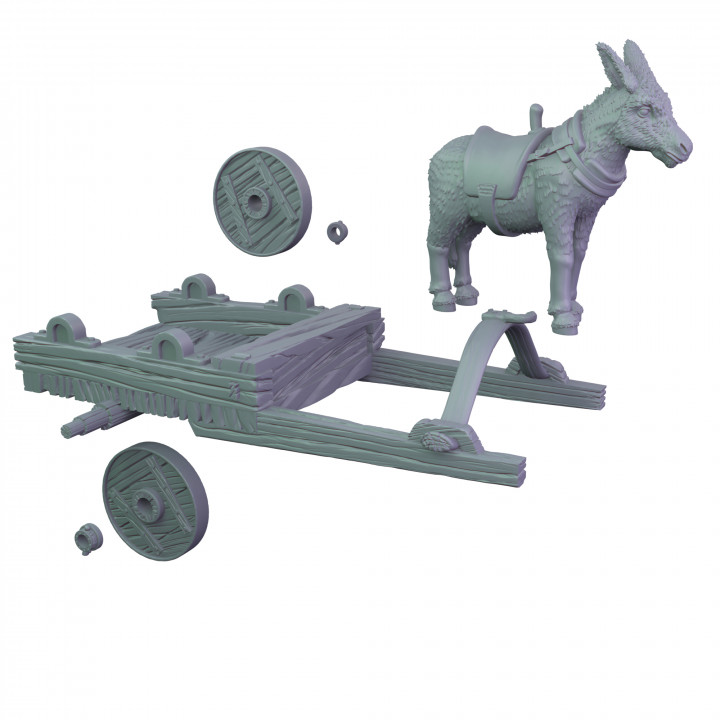 3D Printable Simple cart by Tiny Furniture