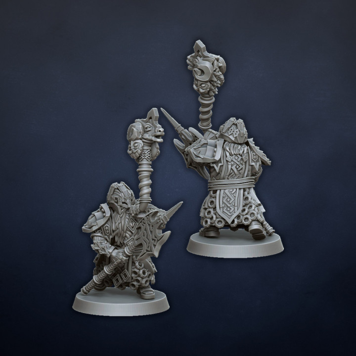 3D Printable Throne Guard (Command Group) by Dragon's Lake Miniaturas