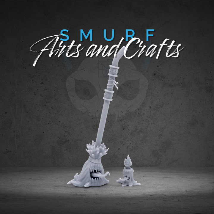 3D Printable Mimic Broom and Candle - Dark Fantasy 3D Miniature by ...