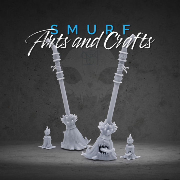 3D Printable Mimic Broom and Candle - Dark Fantasy 3D Miniature by ...