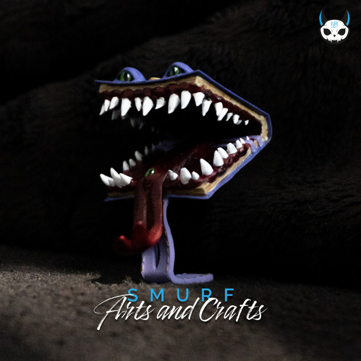 3D Printable Mimic Spellbook - Dark Fantasy 3D Miniature by Smurf Minis