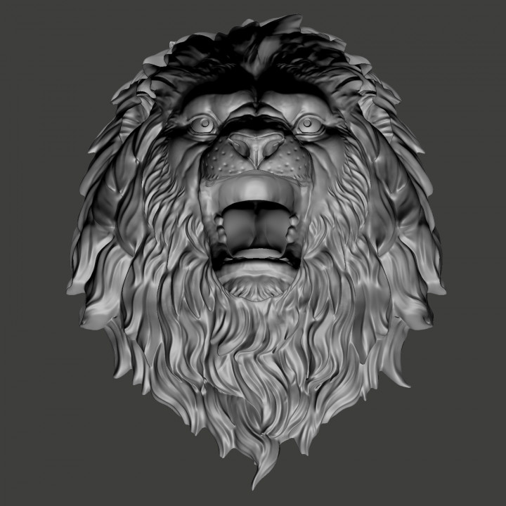 3D Printable Lions Roaring by Art of V