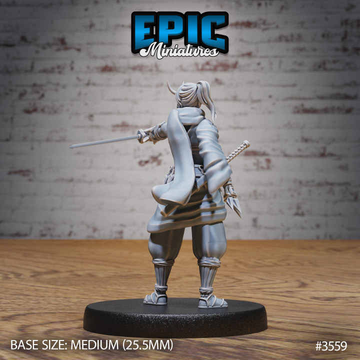 3D Printable Dark Kunoichi Set / Female Ninja Warrior / Katana Master ...