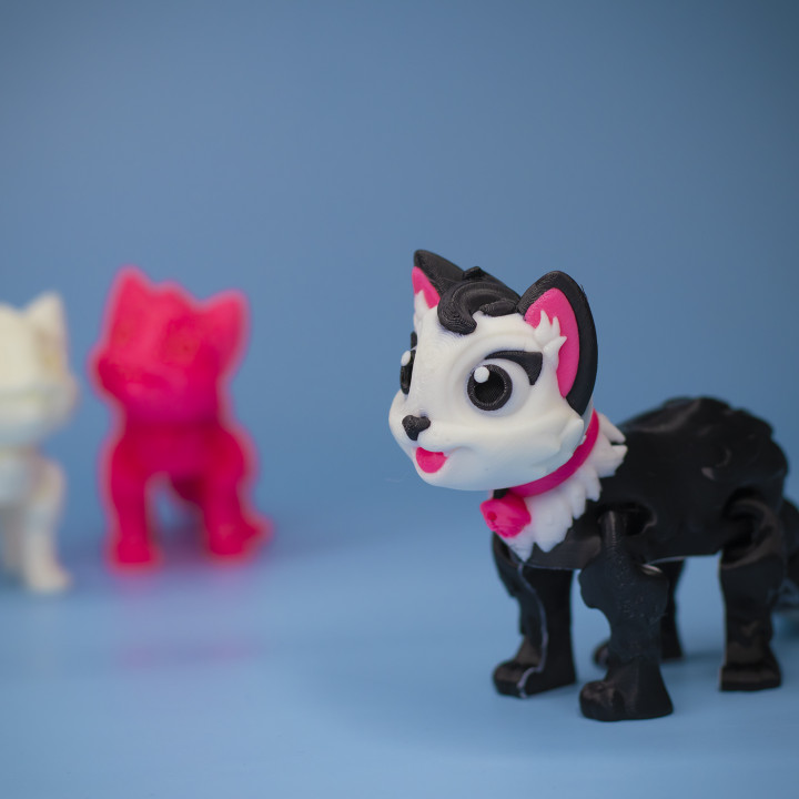 3D Printable Adorable Flexi Kitty Cat by ArtFlex
