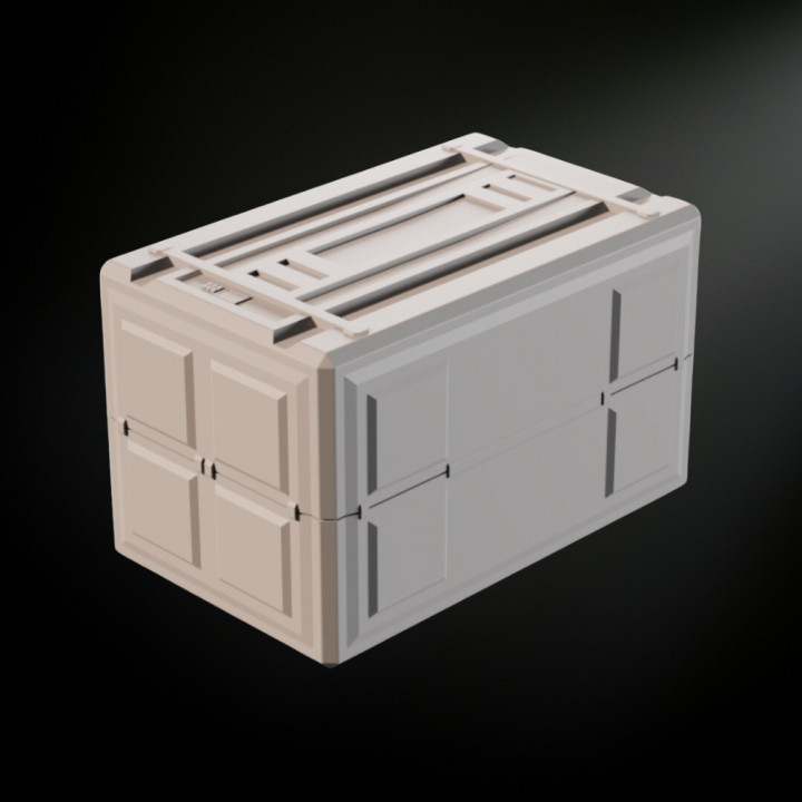 3D Printable Sci-Fi Desert Boxes - Pack I by WargamesCo